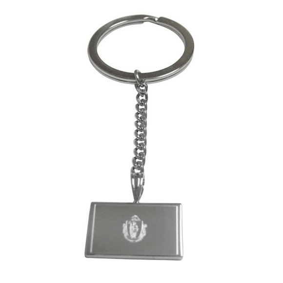 Kiola Designs | Accessories | Etched Massachusetts State Flag Pendant ...